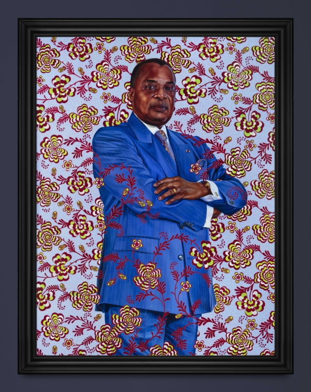 Portrait of Denis Sassou Nguesso, President of the Republic of the ...